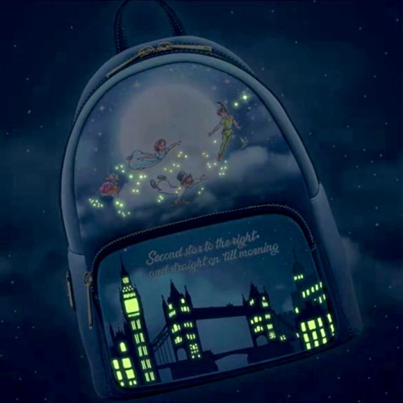 Loungefly | Bags | Disney Peter Pan Second Star To The Right Glow ...